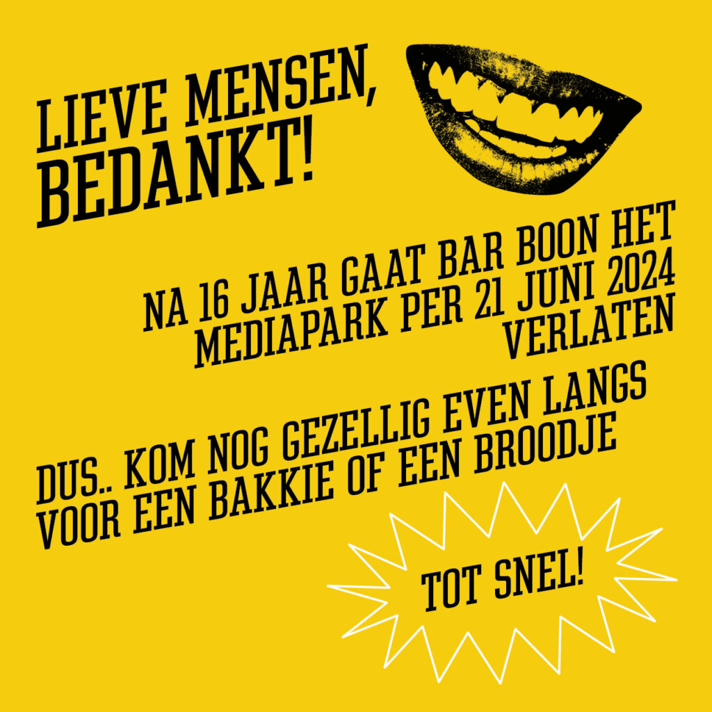 Na 16 jaar maakt Bar Boon plaats voor The Deli - Media Park Hilversum ...